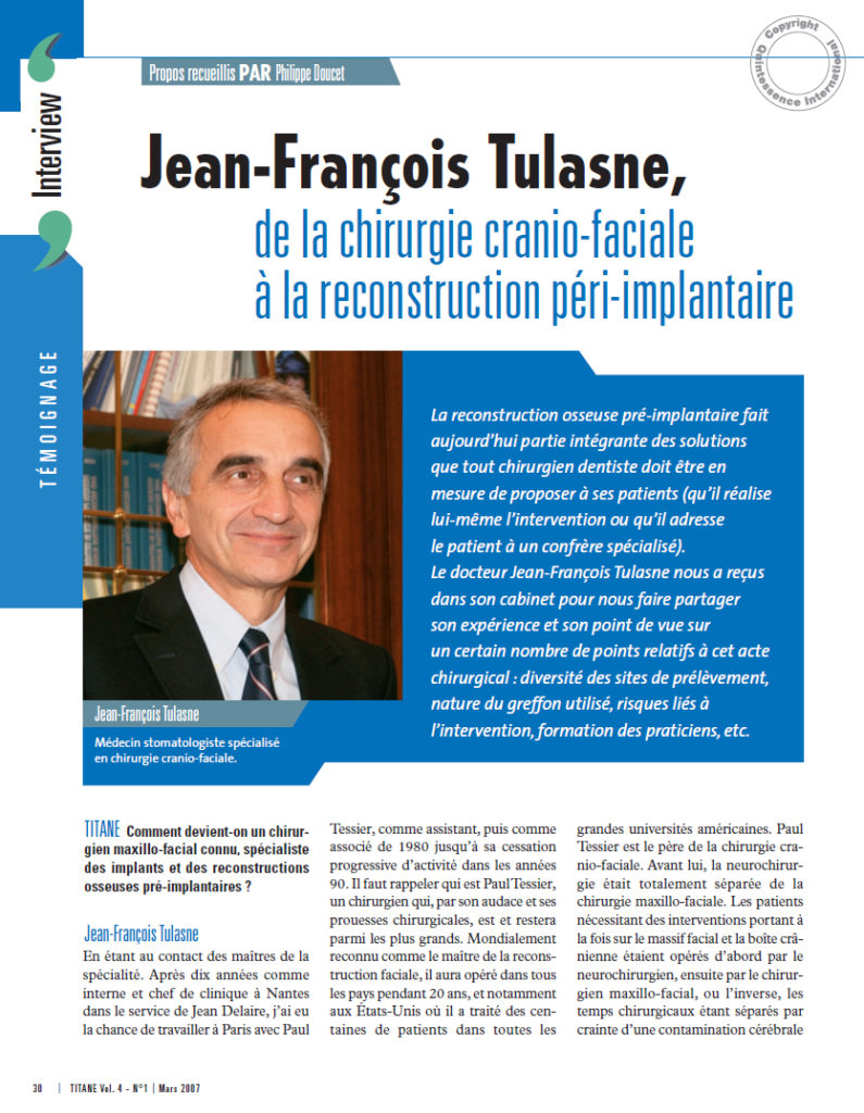 Le Dr Tulasne - Implants dentaires Paris et Toulouse avec le Dr Solyom